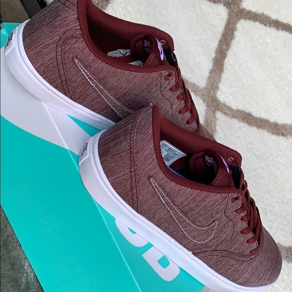 Nike | Shoes | Nike Sb Check Solar Canvas Premium Dark Team Red | Poshmark